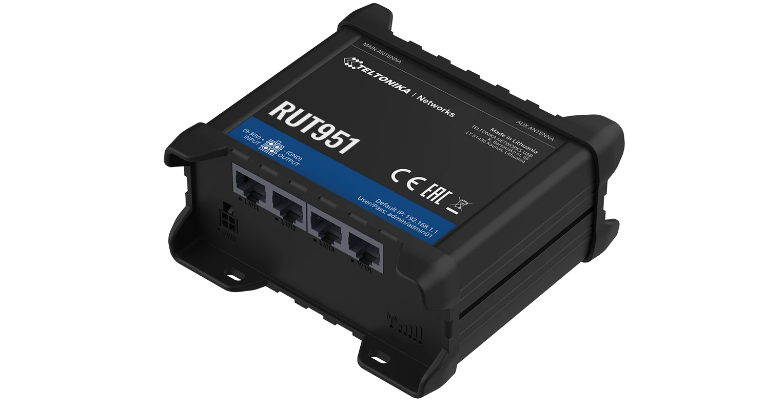 RUT951 Ipari Mobilnet Router Dual SIM 4G LTE WIFI - Teltonika Networks ...